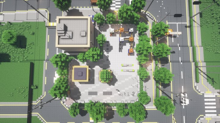 Police substation in the park Minecraft Map