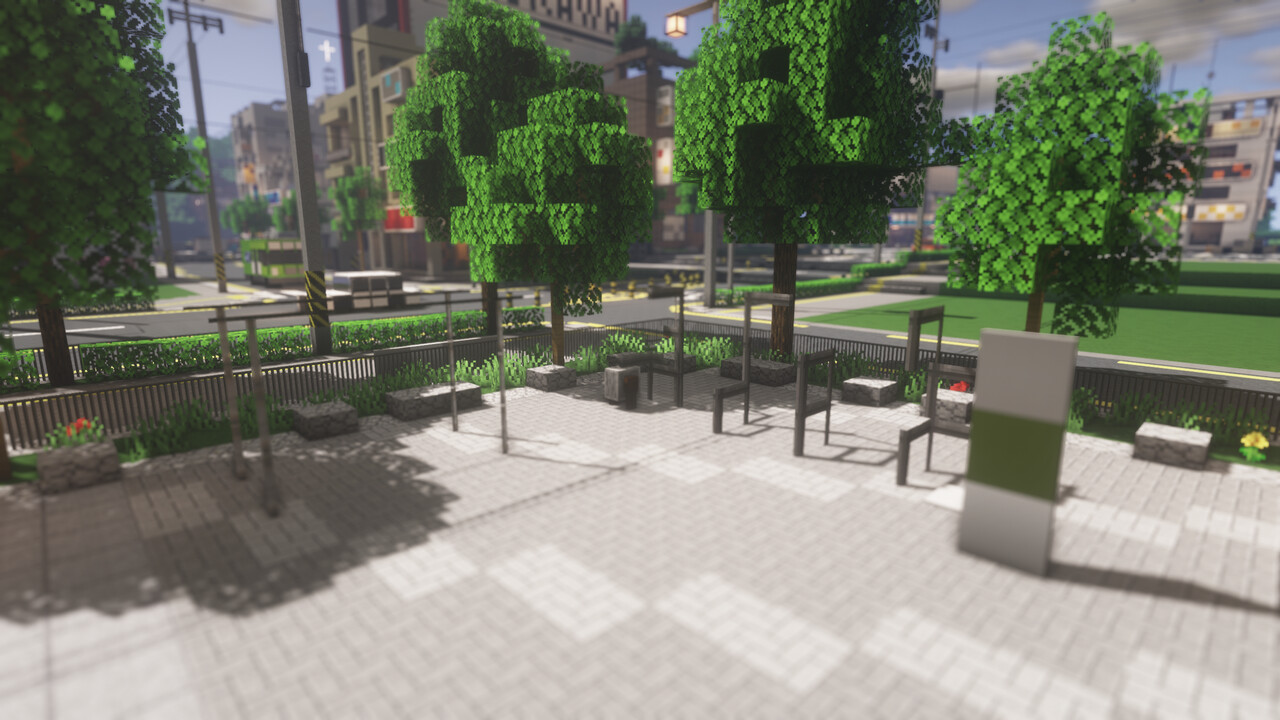 Police substation in the park Minecraft Map