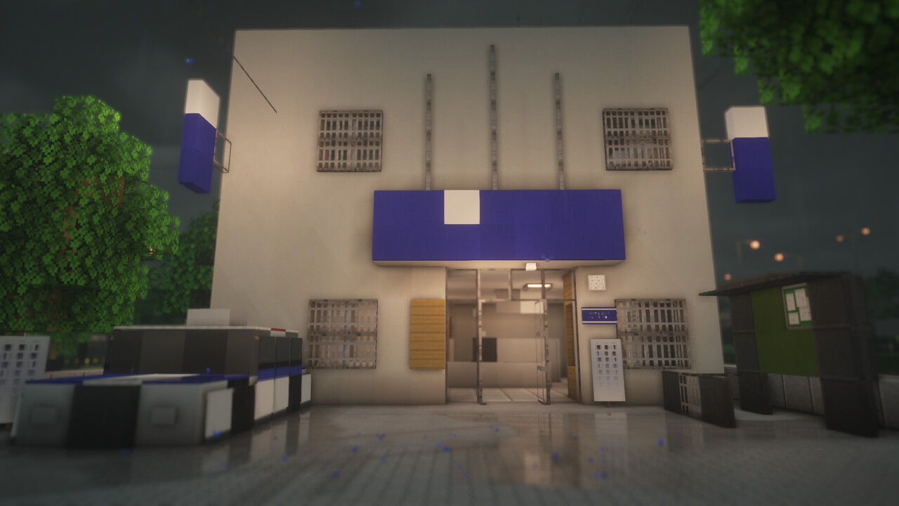 Police substation in the park Minecraft Map