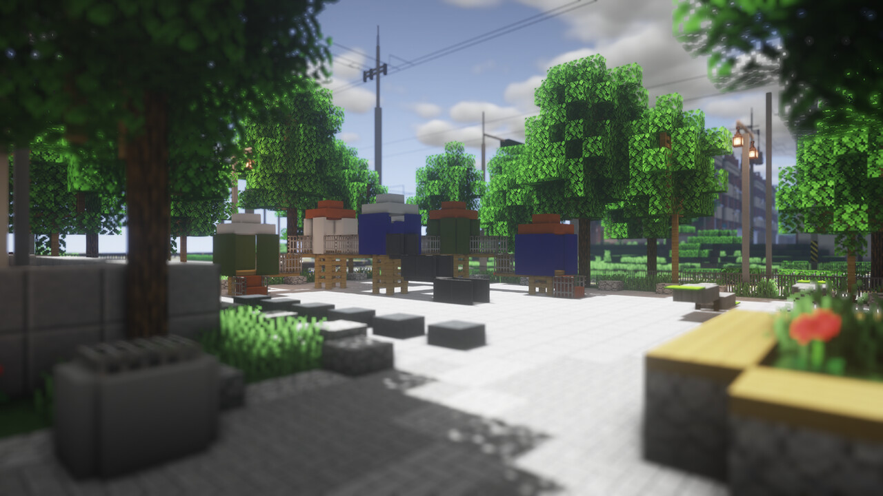 Police substation in the park Minecraft Map