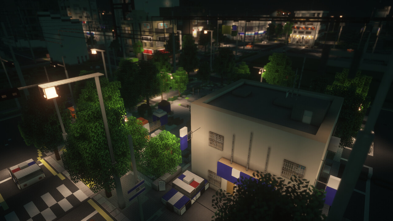 Police substation in the park Minecraft Map