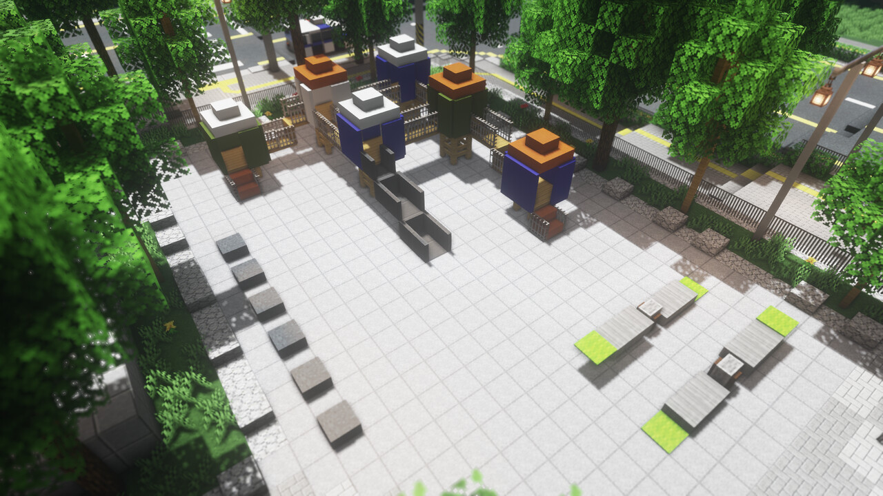 Police substation in the park Minecraft Map