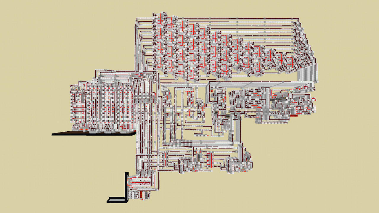 8-bit Redstone Calculator Minecraft Map