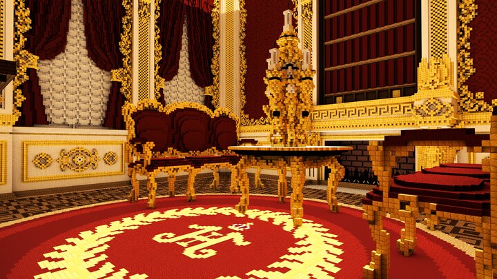 Red cabinet [Updated Rococo Hall] | Interior Minecraft Map