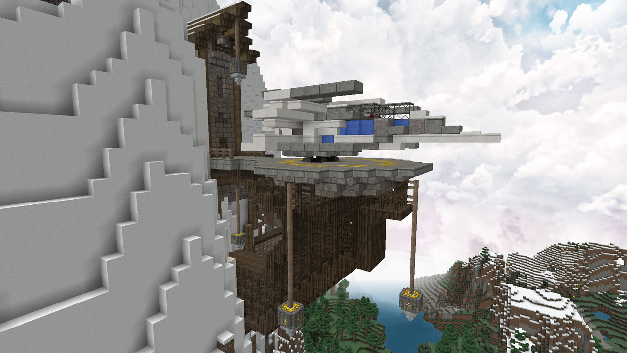 Mountain Mansion with Star Wars vibes 🌠(Creative World) Minecraft Map