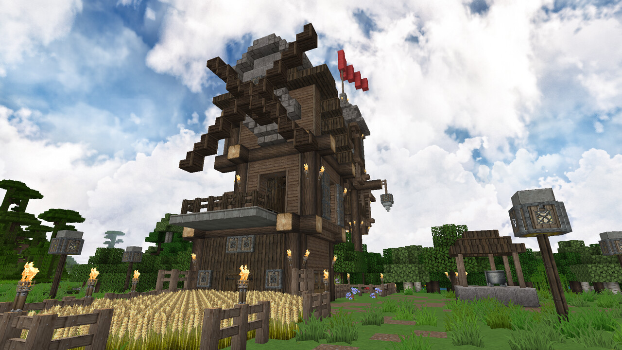 Mountain Mansion with Star Wars vibes 🌠(Creative World) Minecraft Map