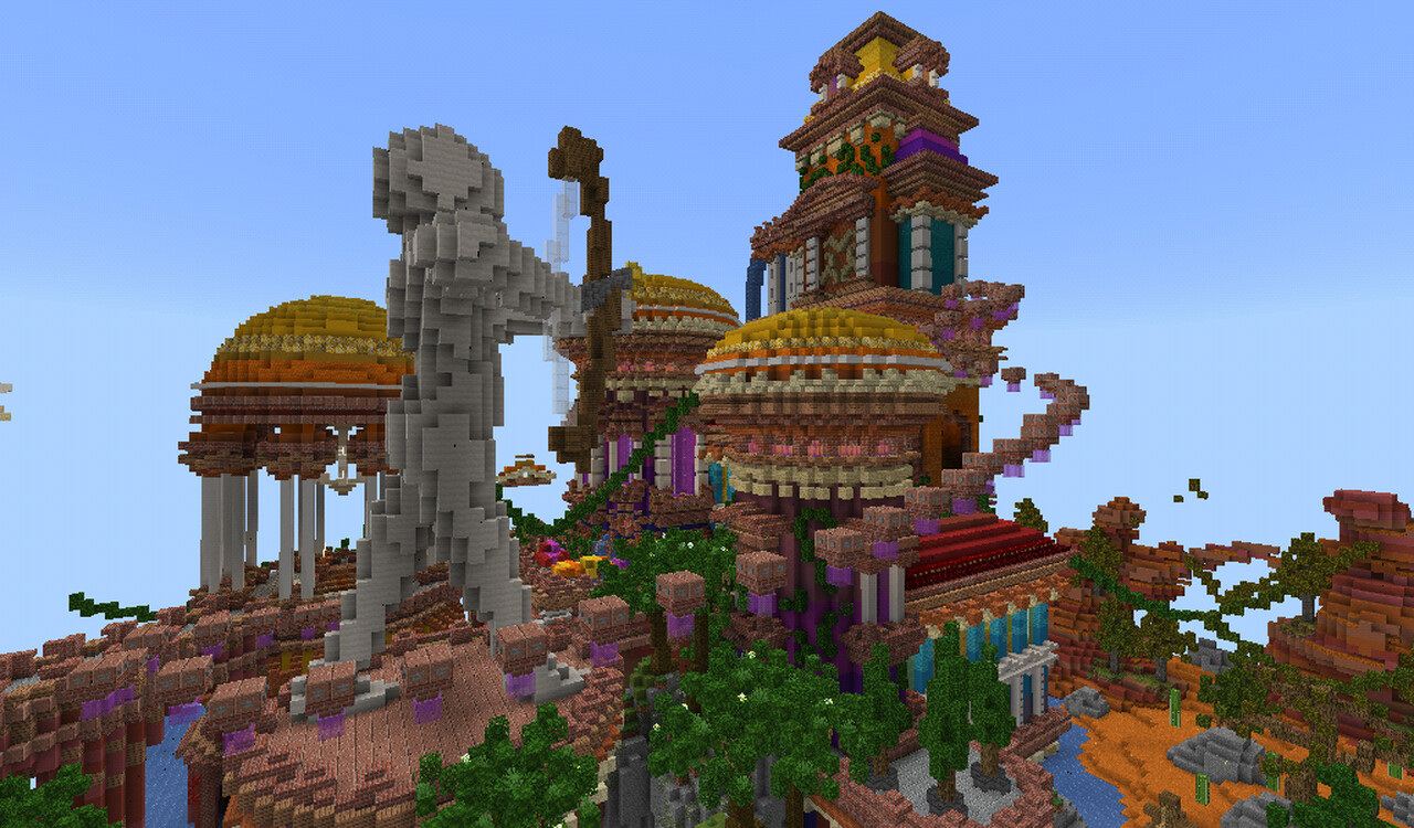 Minecraftpe build"The Colorful Fantasy Building" Minecraft Map