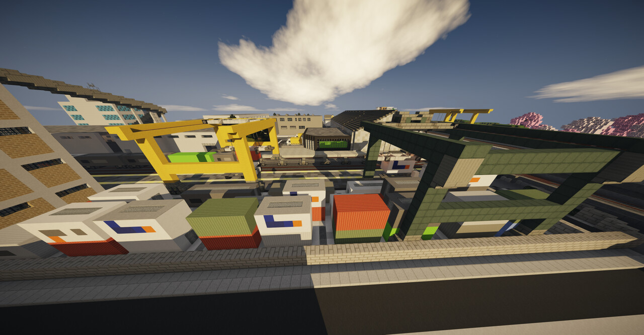 The Triel freight train complex Minecraft Map
