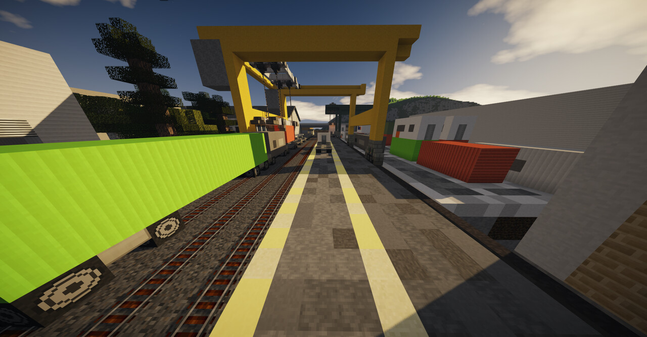 The Triel freight train complex Minecraft Map