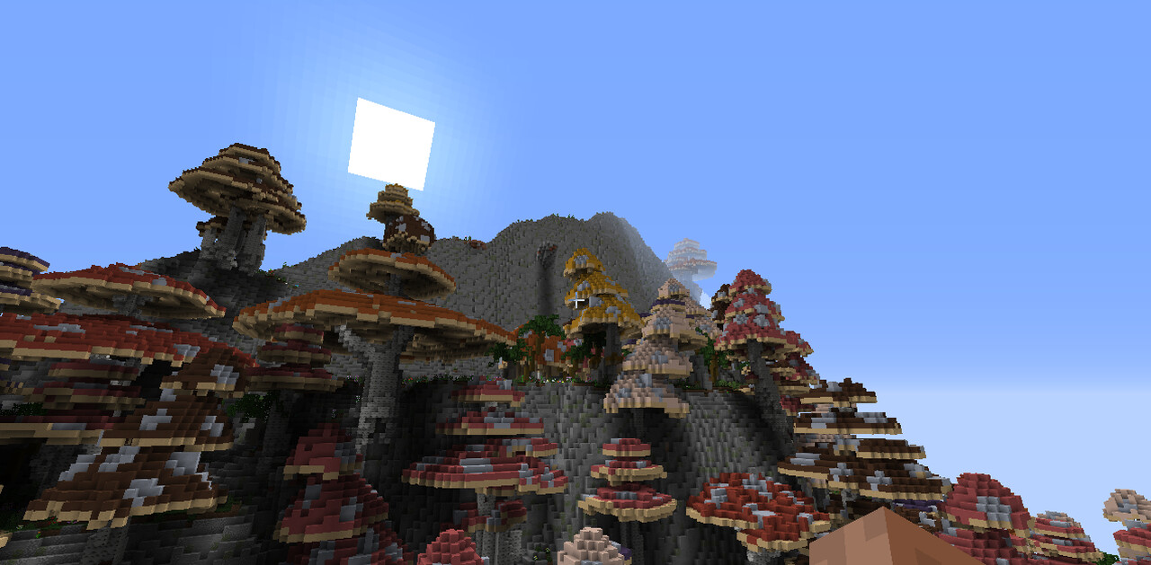 Over Grown survival spawn Island with JAVA world download Minecraft Map