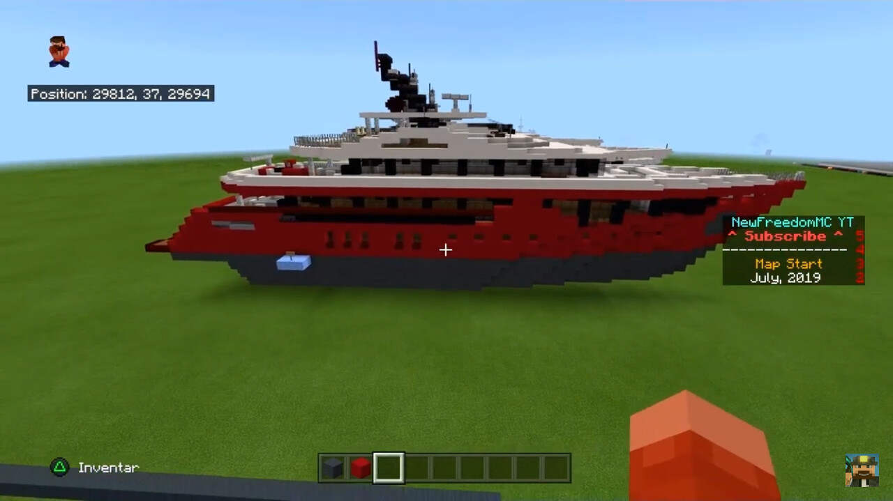 Minecraft Super Yacht Tutorial Download | IPanema Minecraft Map