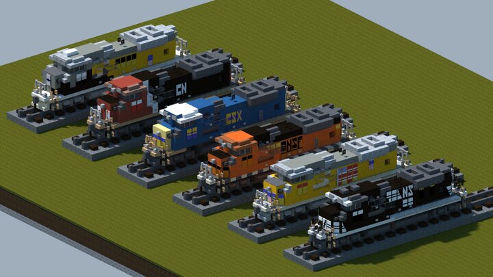 EMD SD70ace Diesel locomotive [With Download] Minecraft Map