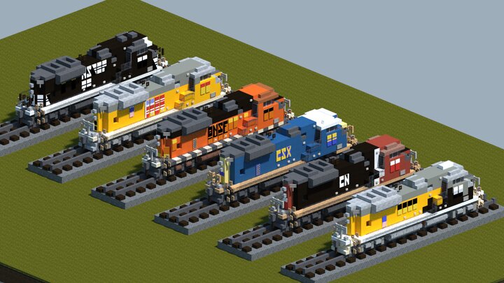 EMD SD70ace Diesel locomotive [With Download] Minecraft Map