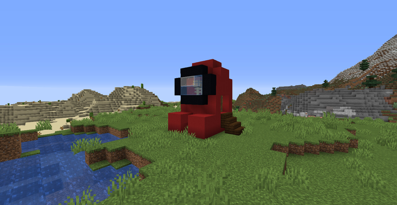 Among us Minecraft mini Crewmate Red kind of sus Minecraft Map