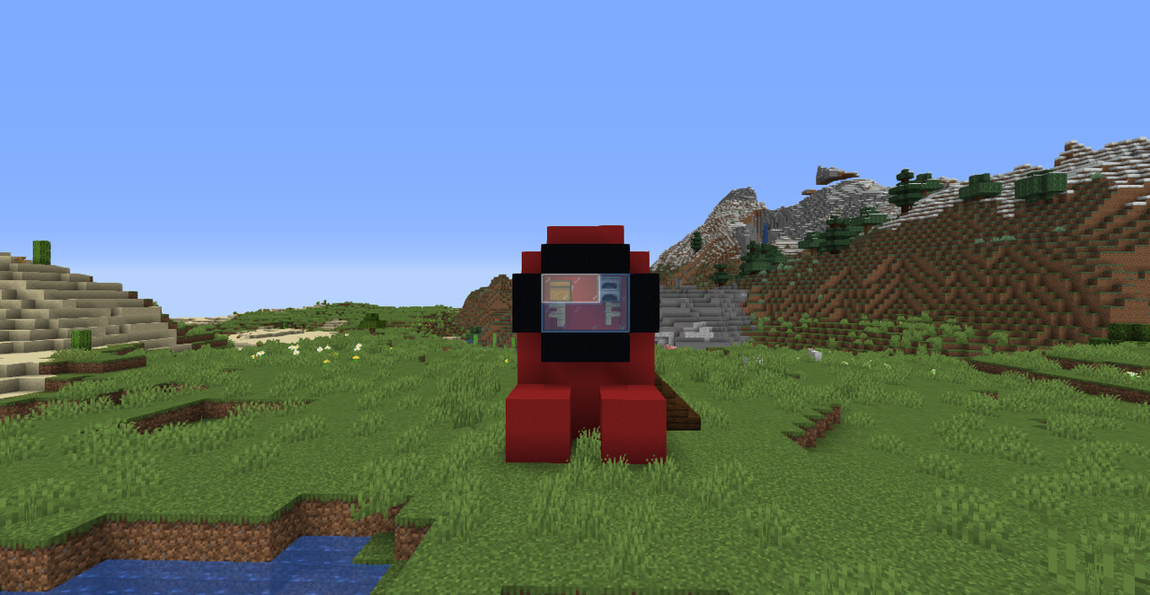 Among us Minecraft mini Crewmate Red kind of sus Minecraft Map