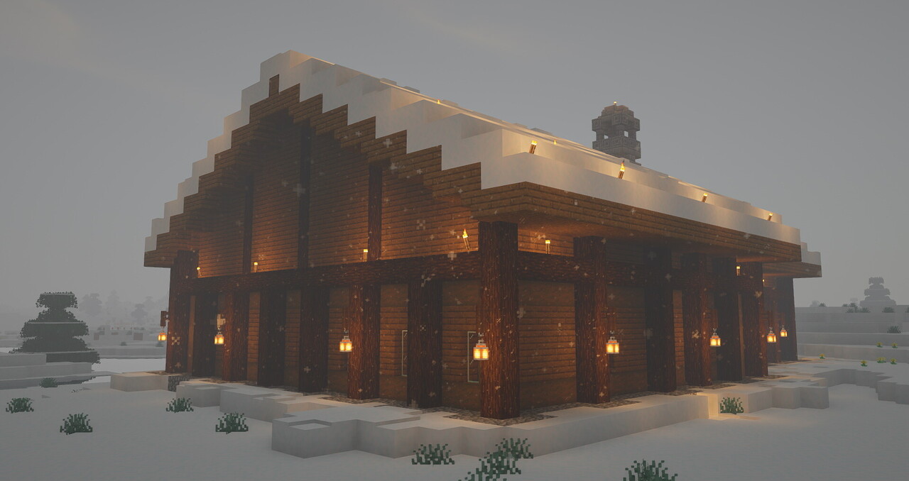 Snowy chalet Minecraft Map