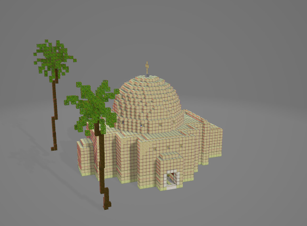 Nubian Cruciform Church 1:1 Minecraft Map