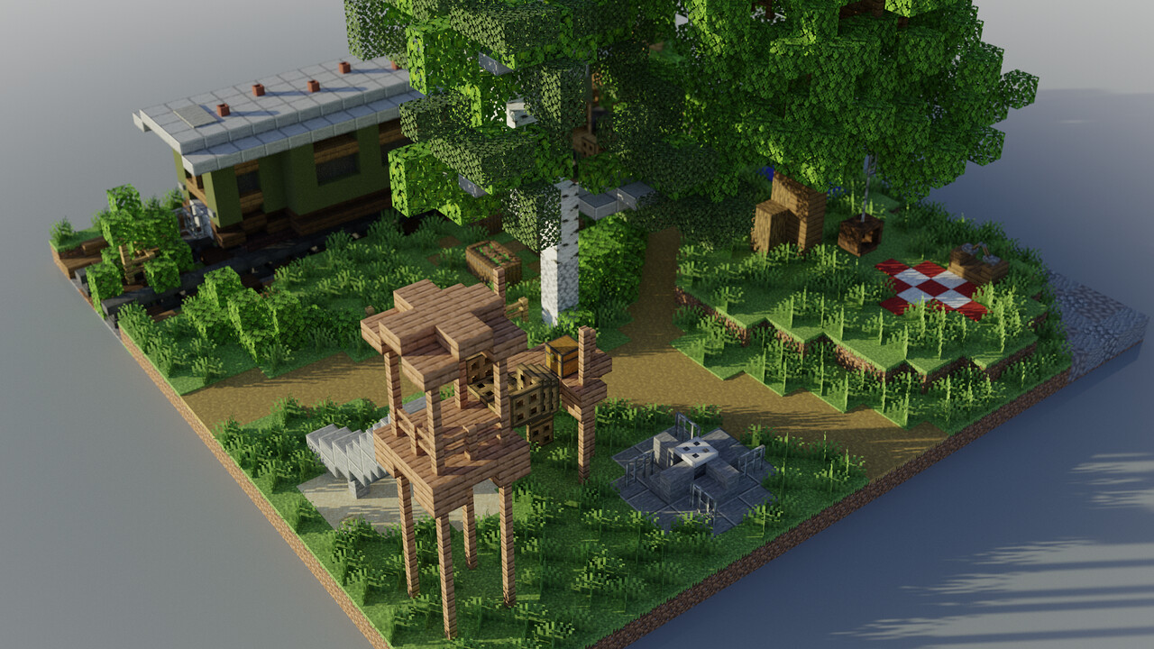 Backyard Garden | Minecraft Town House Minecraft Map