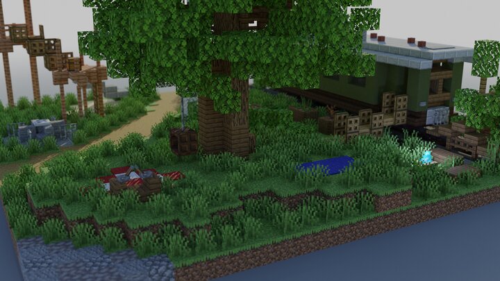 Backyard Garden | Minecraft Town House Minecraft Map