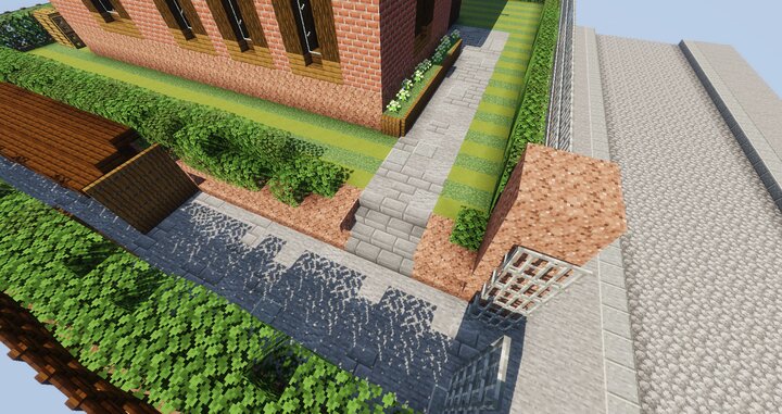Modernized 18th century brick house Minecraft Map
