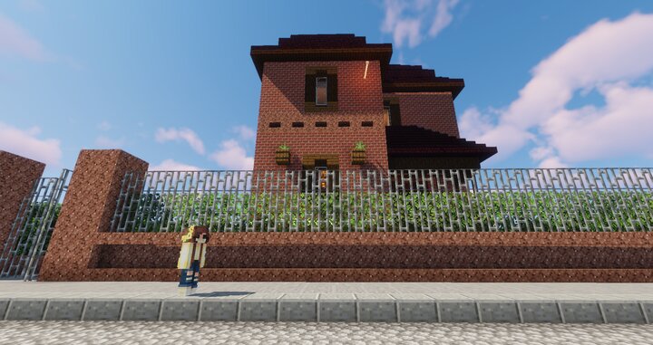 Modernized 18th century brick house Minecraft Map