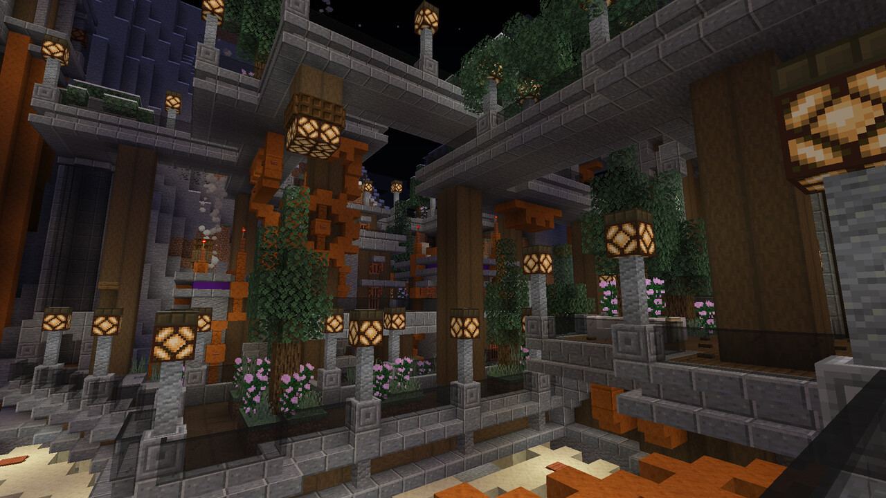 Mechanical Town with big gears! (⚙.⚙) Minecraft Map