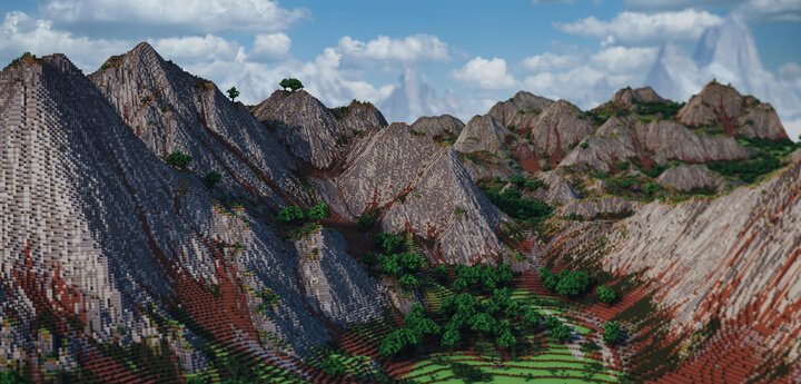 "Mountain and forest map" | 1k x 1k | WorldMachine & WorldPainter map | by Dyl_Art Minecraft Map