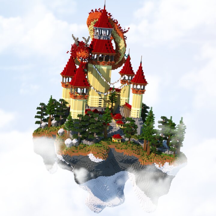 Dragons Tower Skyblock Spawn Minecraft Map