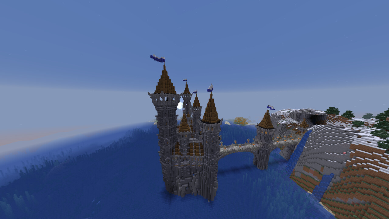 Minecraft Medieval Castel building timelapse in survival Minecraft Map