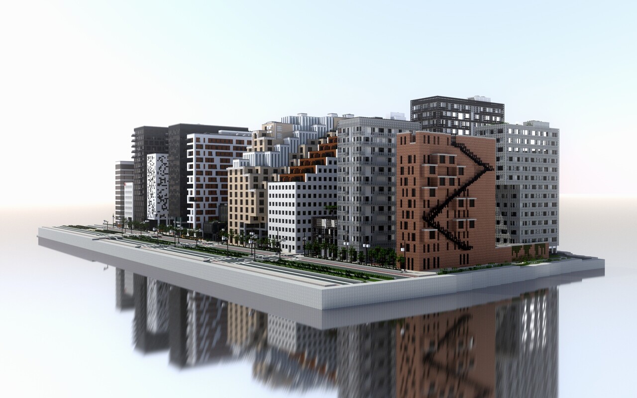 Barcode Project // Oslo, Norway // 1:1 Scale Replica Minecraft Map