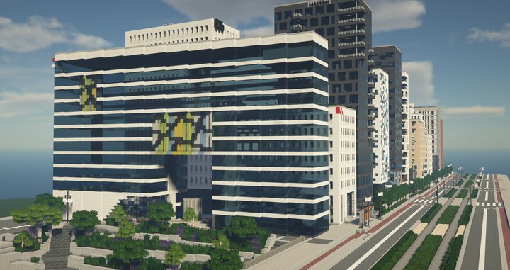 Barcode Project // Oslo, Norway // 1:1 Scale Replica Minecraft Map