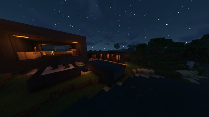Modern Lake House Minecraft Map