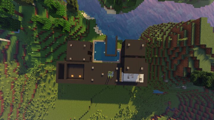 Modern Lake House Minecraft Map