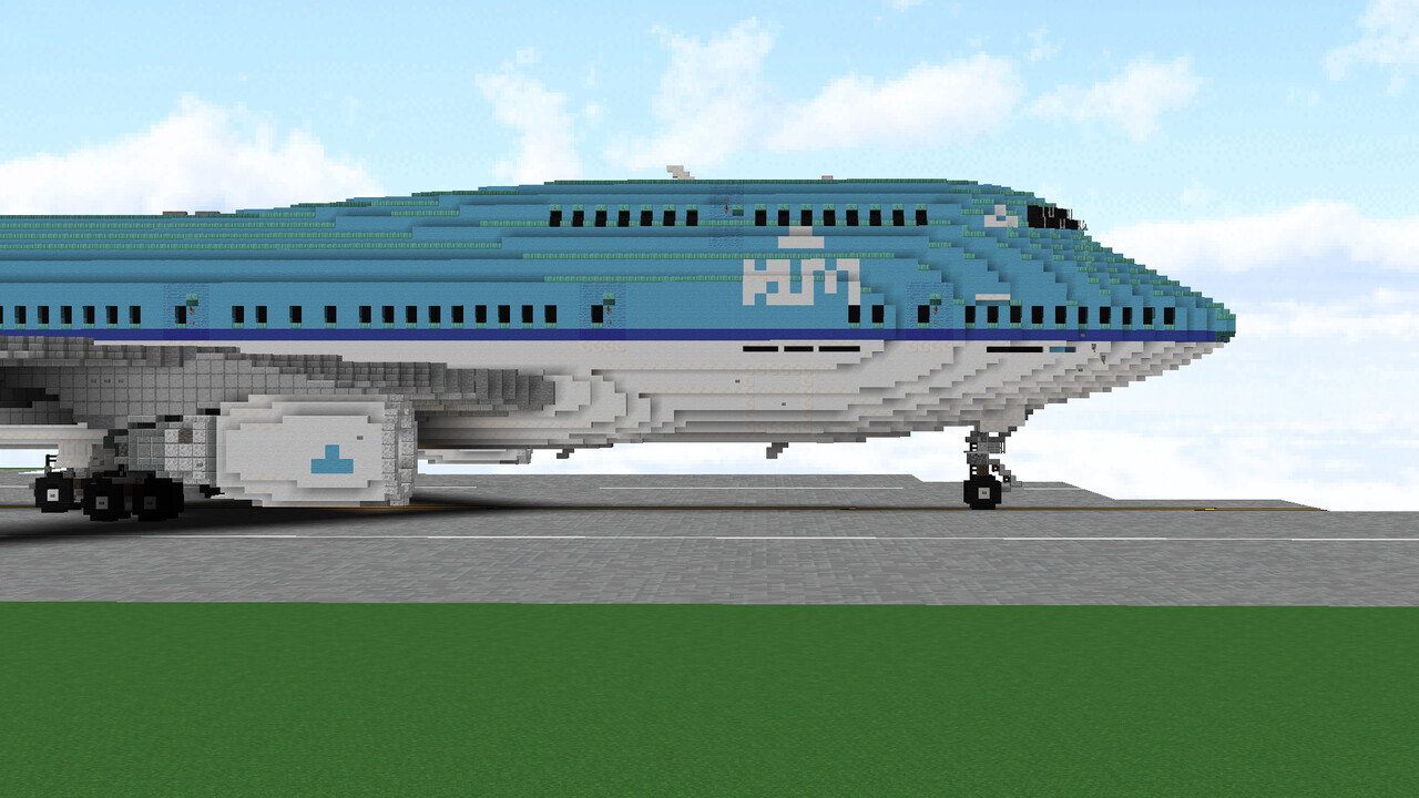 KLM Boeing 747-400 3:1 Minecraft Map