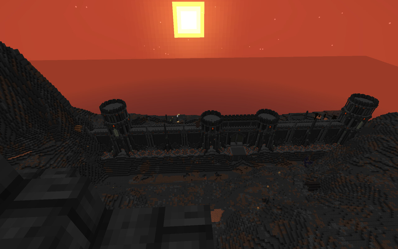 Non-cannon Mordor Build Minecraft Map