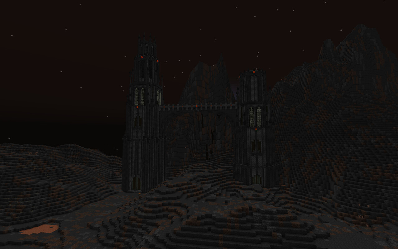 Non-cannon Mordor Build Minecraft Map