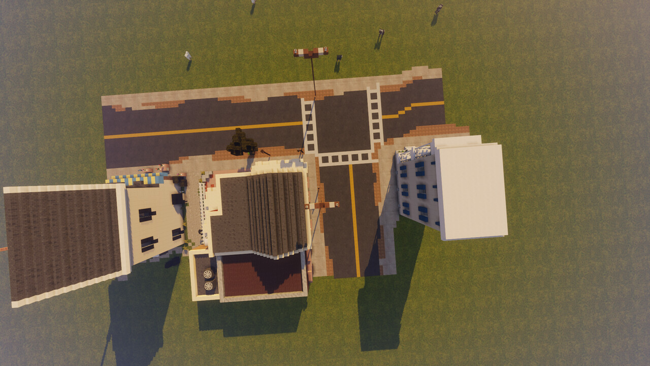 Small Town Building #3 - Intersection and random house + random details ...