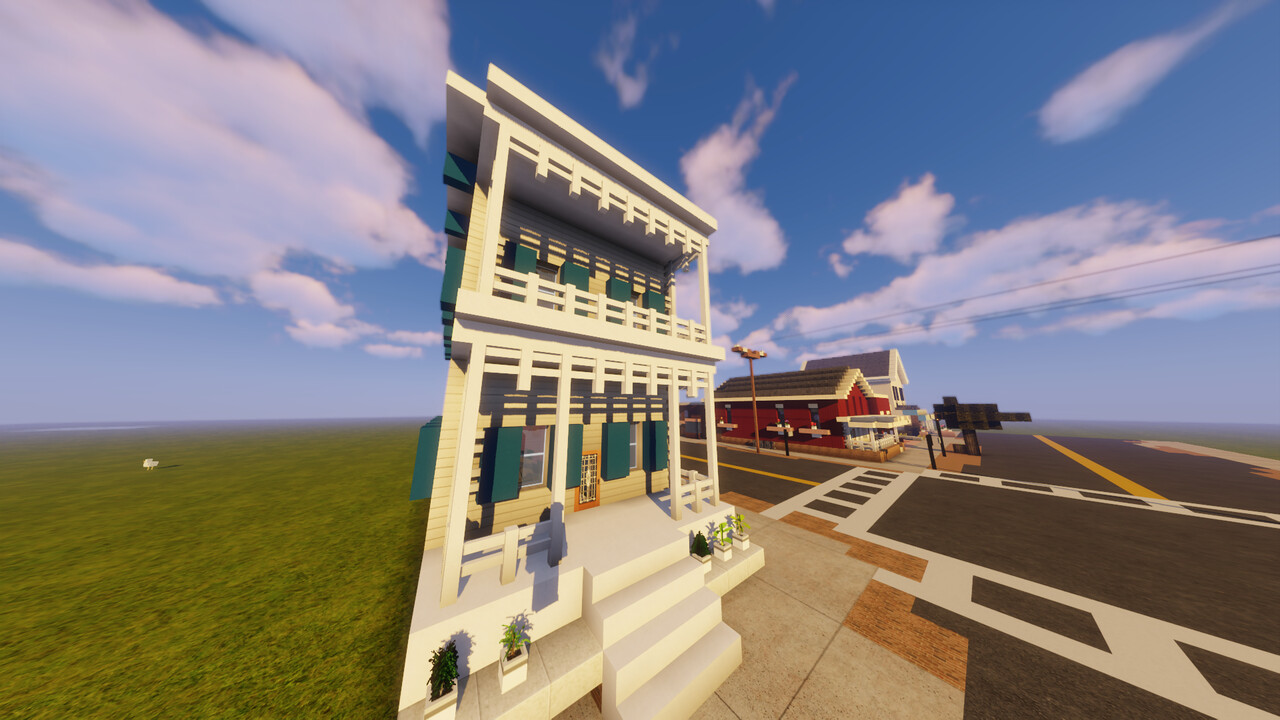 Small Town Building #3 - Intersection and random house + random details ...