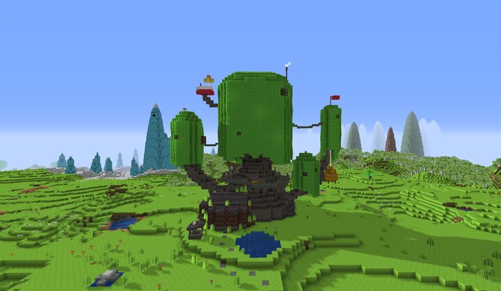 Adventure Time treehouse Minecraft Map