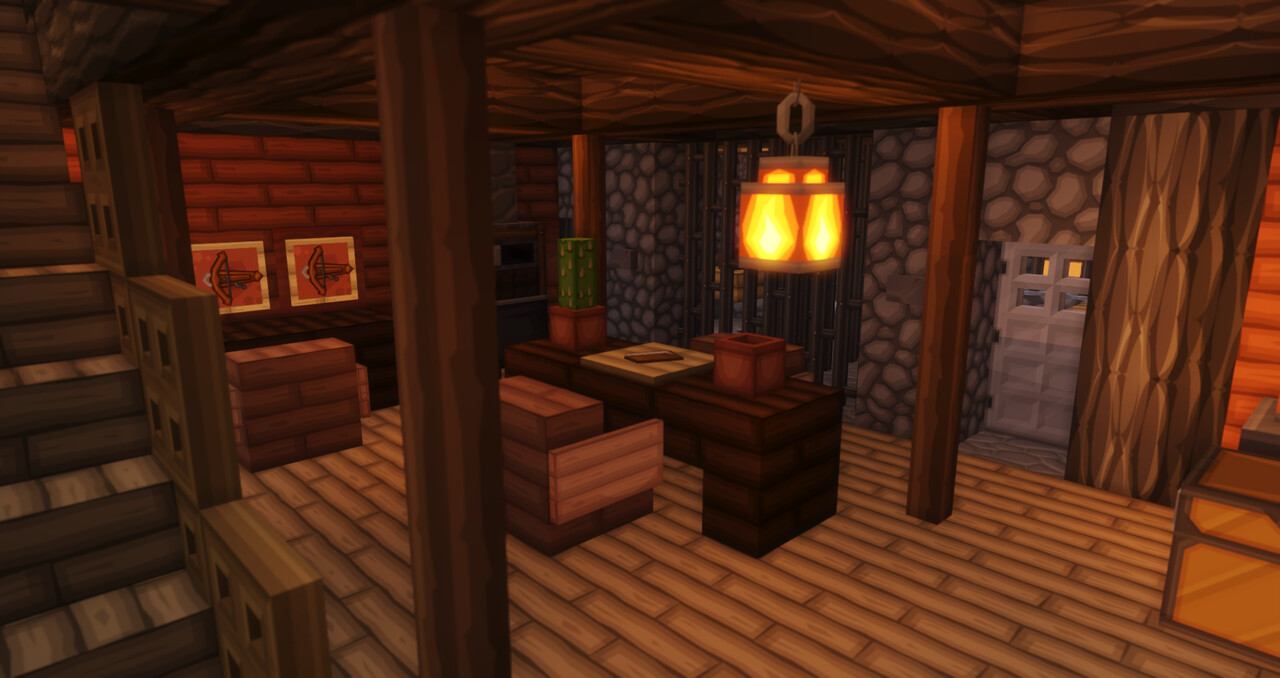 Minecraft Sheriffs Office TUTORIAL- How to build a Sheriff's office ...