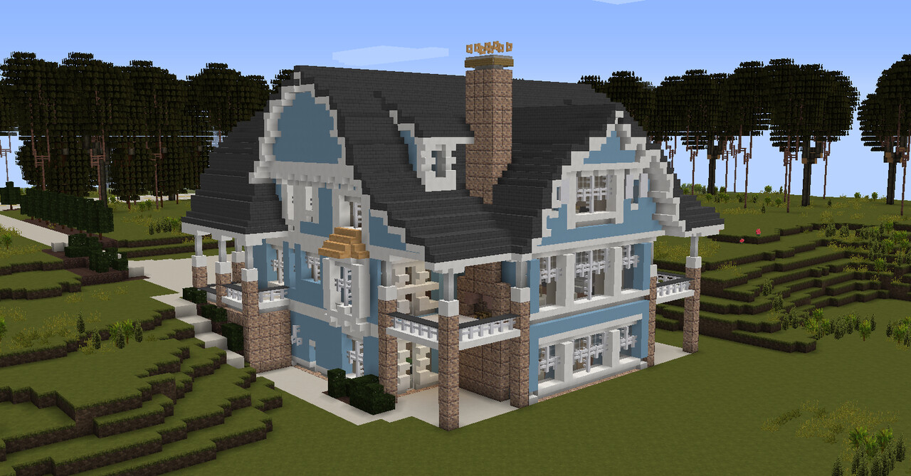 Dutch Colonial home #1 [With full interior and download] Minecraft Map