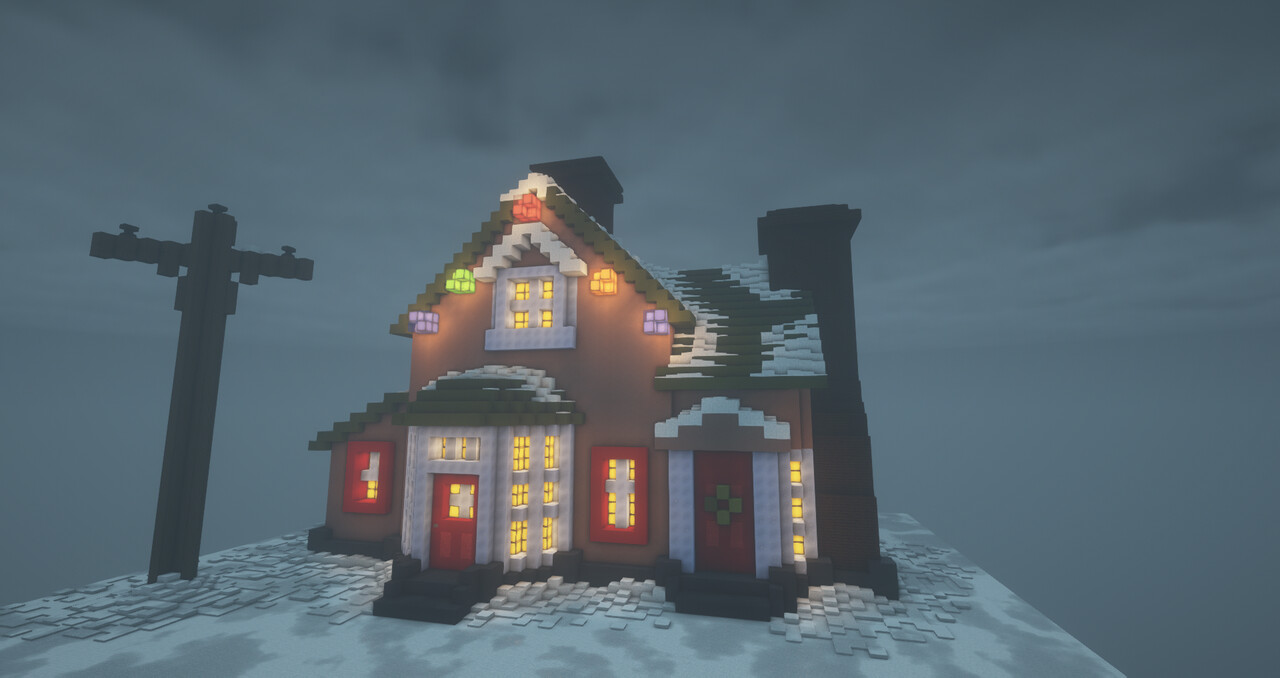 Progress of the Christmas House Minecraft Map