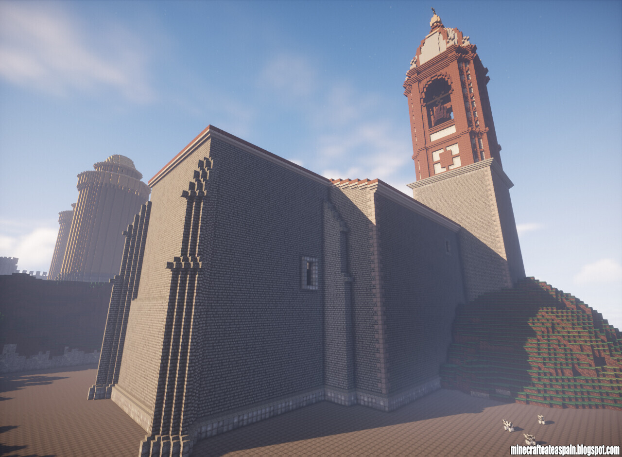 Minecraft replica of the Church of San Juan Bautista, Villarroya, La ...