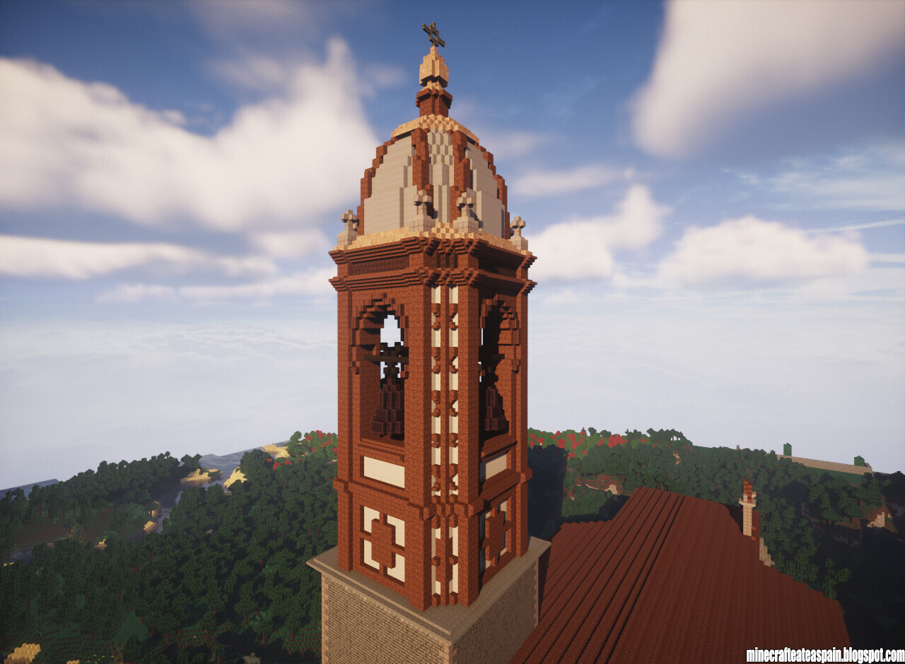 Minecraft replica of the Church of San Juan Bautista, Villarroya, La ...