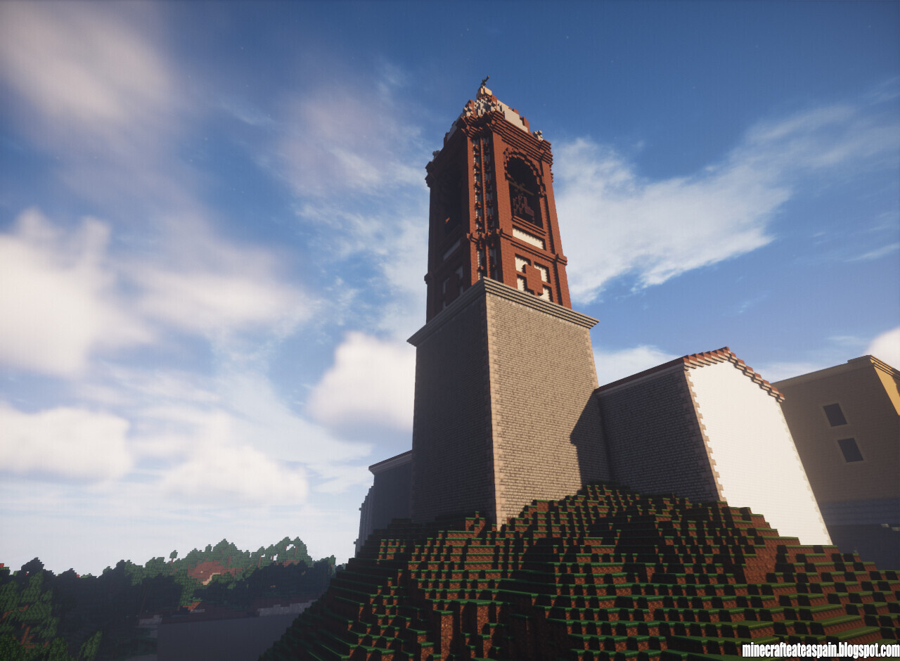 Minecraft replica of the Church of San Juan Bautista, Villarroya, La ...