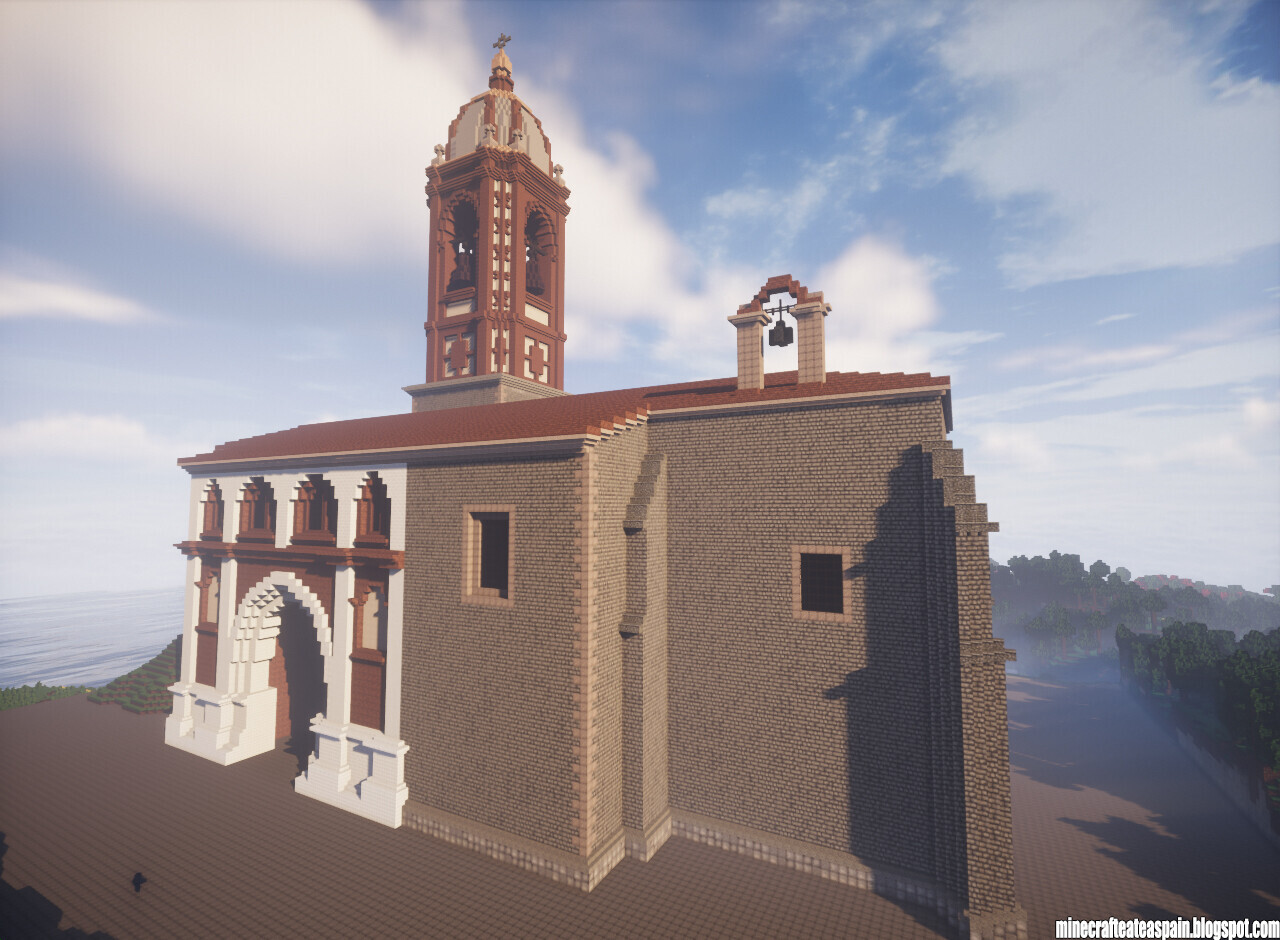 Minecraft replica of the Church of San Juan Bautista, Villarroya, La ...