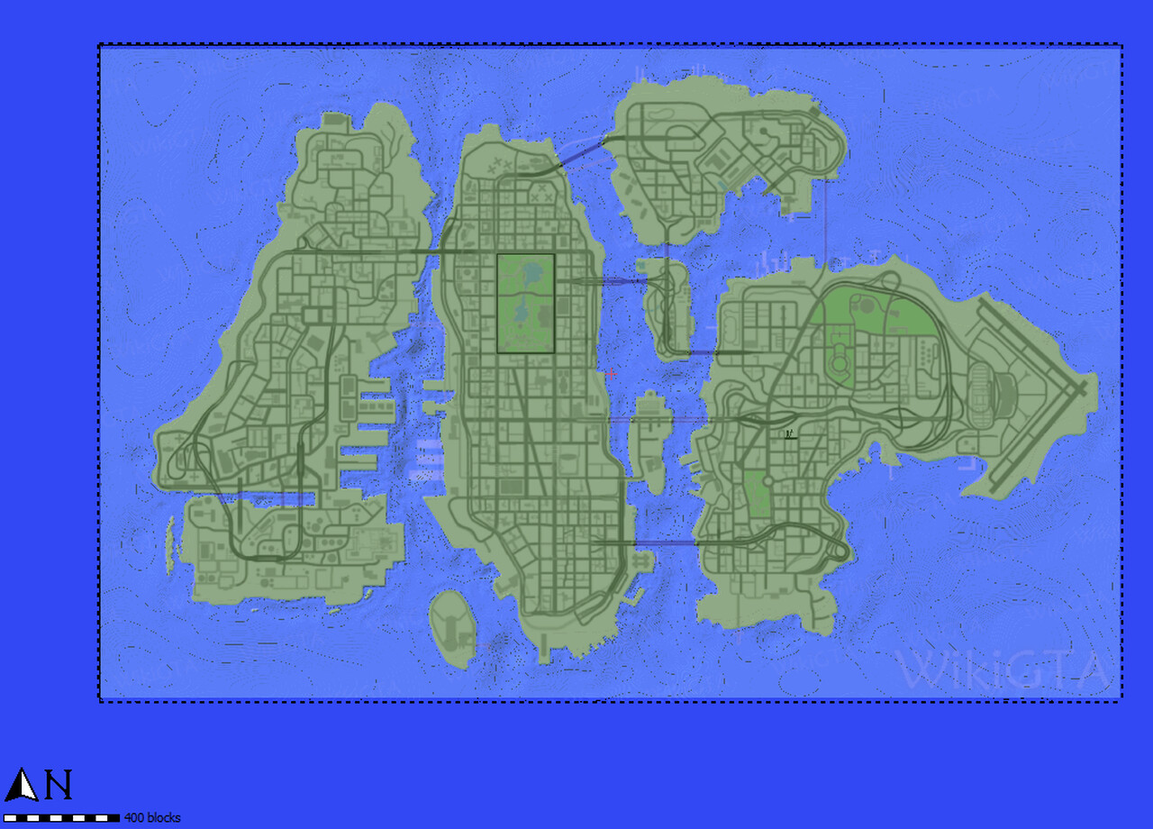 Grand Theft Auto IV 1:1 MAP on MINECRAFT Minecraft Map