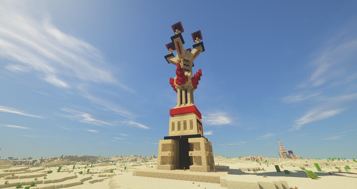 The Burning Desert - Large pylon Minecraft Map