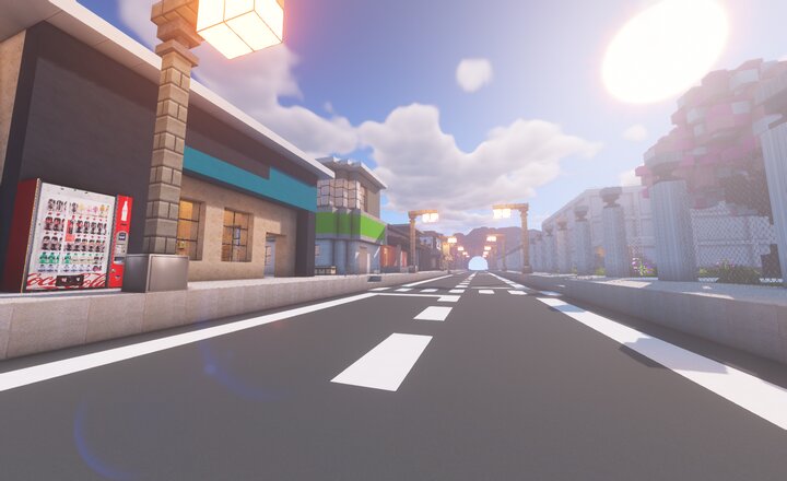 SUKAJARA | Japanese-Inspired Town Minecraft Map