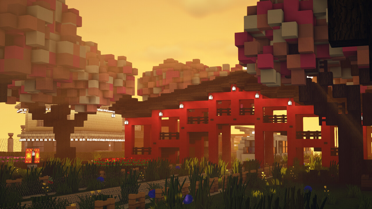 SUKAJARA | Japanese-Inspired Town Minecraft Map